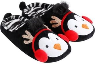 BESPORTBLE Pantoufles Hiver Unisexe Souples à Semelle Antidérapante Mules Confortables Pour Usage Intérieur Et Maison Design