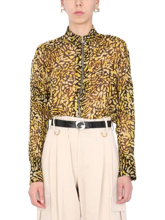 Givenchy Animal Print Silk Shirt - Yellow