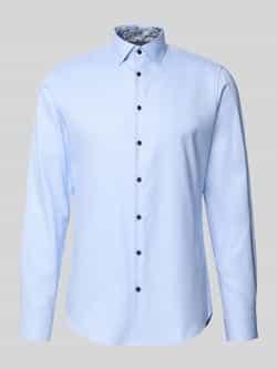 Jake*s Slim Fit Business Hemd aus Baumwolle mit Kentkragen