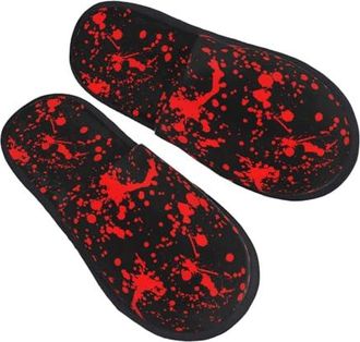 Generic &Eacute;claboussure De Sang Homme Femme Chaussons Respirantes Slippers Chaud Chaussures De Maison Pour Maison Int&eacute;rieur Hiver M
