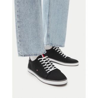 Tommy Hilfiger Sneakers aus Stoff Tommy Hilfiger Harlow 1D FM0FM00596 Schwarz