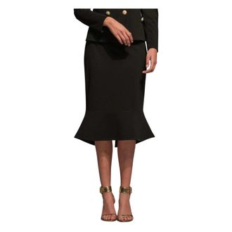 Moskada Schwarzer Volantrock - Gr&ouml;&szlig;e 38 - - Skirts - Damen - Schwarzk - XL