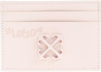 Off-white Femme, Accessoires, Rose, Taille: ONE Size Porte-cartes en cuir