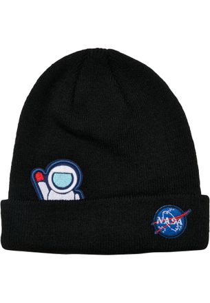 Mister Tee Unisex NASA Embroidery Beanie Kids black, S/M