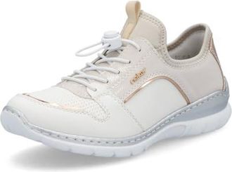 Rieker Baskets Basses Femme L3294, Chaussures Basses Femme, Blanc Combi 80., 38.5 UK