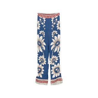 Farm Rio Straight Hosen - - Trousers - Damen - Blau - S