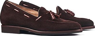 Masaltos Chaussures Réhaussantes pour Homme avec Semelle Augmentant la Taille JusquÀ 7cm. Fabriquées en Peau. Modèle Bolonia (43, Marron)