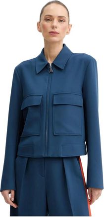Patrizia Pepe Femme, Vestes, Bleu, Taille: 40 FR Veste Sport en Serg&eacute;