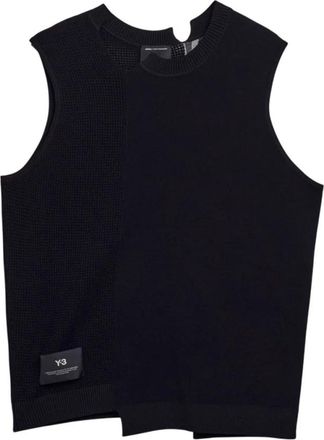 Yohji Yamamoto Homme, Pulls, Noir, Taille: L GFX Knitted Vest