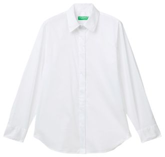 Benetton Damen 51judq0a0 Hemd, Wei&szlig;, Large