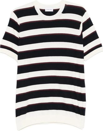 Scaglione Striped-patterb Crew-neck T-shirt