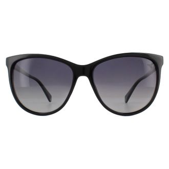 Polaroid Square Womens Schwarz Grau Polarisierte Sonnenbrille