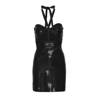 Rotate Rotate Birger Christensen, Femme, Robes, Noir, Taille: 40 FR Mini-robe Découpée