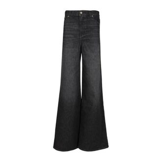 Chlo&eacute; High-Rise Wide-Leg Jeans - - Jeans - Damen - Schwarzk - W29