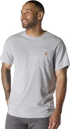 Carhartt Work in Progress Force Relaxed Fit Midweight Short-Sleeve Pocket T-Shirt Utilitaire de Travail, Heather Grey, XL pour des Hommes