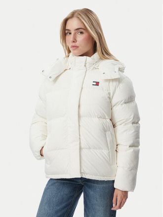 Tommy Jeans Daunenjacke Alaska DW0DW18610 Wei&szlig; Regular Fit