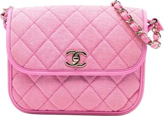 Chanel Sac bandouli&egrave;re matelass&eacute; Pre-owned - Femme - Pre-owned - Rose - Taille: ONE Size