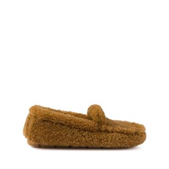 Prada Braune Lammfell-Loafer Eleganter Schlupf - - Shoes - Damen - Braun - 36 EU