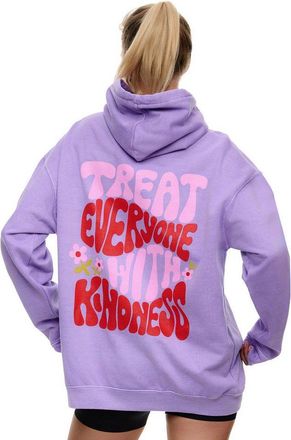 Worldclassca Hoodie Worldclassca Oversized Print Hoodie Kapuzenpullover Sweatshirt TREAT EVERYONE WITH KINDLESS