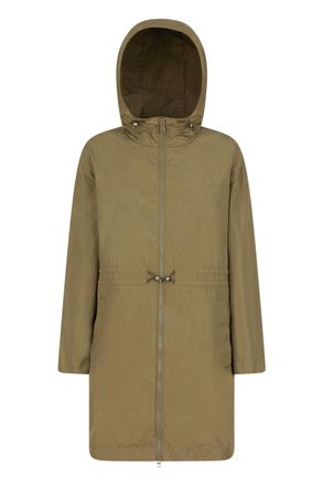 Geox Womens W BULMYA Long Parka Jacket, Burnt Olive, 40