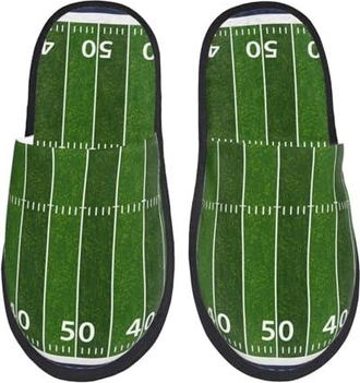 Generic Impression De Terrain De Football Américain Pantoufles En Peluche Légères Pantoufle Respirantes Slippers Pour Femme Extérieur Intérieur M