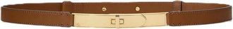 Ralph Lauren Femme, Accessoires, Brun, Taille: M Trnlock-Belt-Skinny-Natural Smth Leathr
