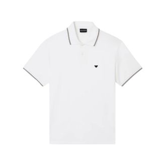 Emporio Armani Polohemd aus Baumwoll-Jersey - - Tops - Herren - Wei&szlig; - S