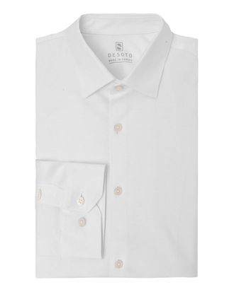 DeSoto Unifarbenes Jersey-Hemd mit Kentkragen, Slim in
