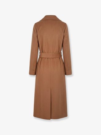 Max Mara Womens Coat Poldo Virgin Wool Brown