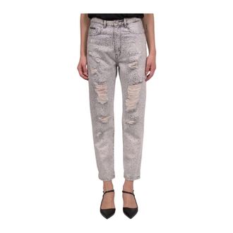 Philipp Plein Denim Hosen Boyfriend Fit Crystal - - Jeans - Damen - Grau - W27