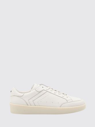 Canali Low-Top-Sneakers aus zweifarbigem Glattleder mit laminiertem Logo