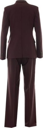 Tagliatore Double-Breasted Wool Pant Suit - Burgundy