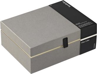 Semikolon 373051 Premium Aufbewahrungsbox One Line Edition - Geschenkbox Large 31 x 23 x 12 cm - Granit