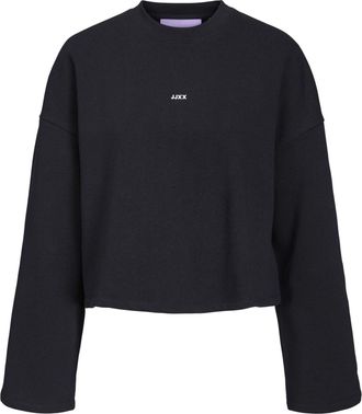 Jack & Jones Damen Jjxx Jxabbie Ls Wide Every Brush Crew Sn Sweatshirt, Schwarz, S