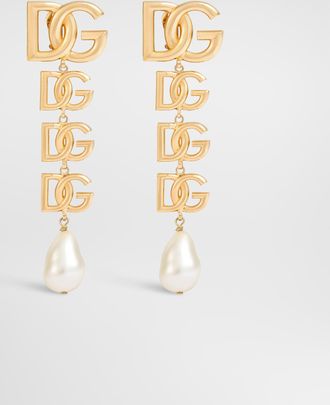 Dolce & Gabbana Clip-on Earrings With Dg Logo - Frau Bijoux Gold Metall Onesize
