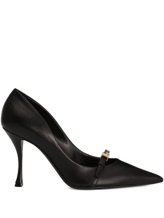 Dolce & Gabbana escarpins en cuir à bout pointu 90 mm - Noir