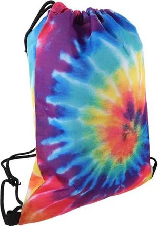 Yarnow Paquet &agrave; Dos &agrave; Cordon Coulissant en Tissu Oxford D&eacute;grad&eacute; Tie-Dye, Grand Format Multifonction pour Sport, Randonn&eacute;e et Natation, Pochette L&eacute;g&egrave;re et R&eacute;s