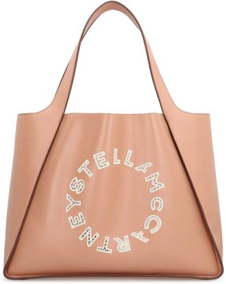 Stella McCartney Womens Logo Tote Bag Pink Polyurethane