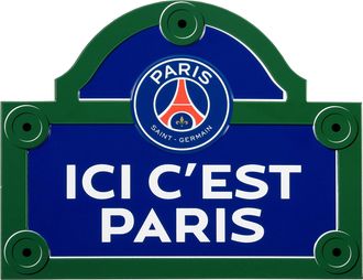Psg Plaque de rue PSG - Collection officielle PARIS SAINT GERMAIN - Football Ligue 1 - Taille 15 X 20 cm