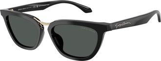 Giorgio Armani Femme, Accessoires, Noir, Taille: 54 MM Butterfly Lunettes de soleil