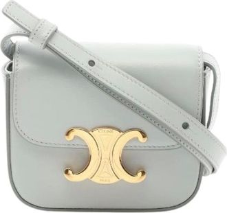 Celine Sac bandouli&egrave;re Mini Claude en cuir Pre-owned - Femme - Pre-owned - Bleu - Taille: ONE Size