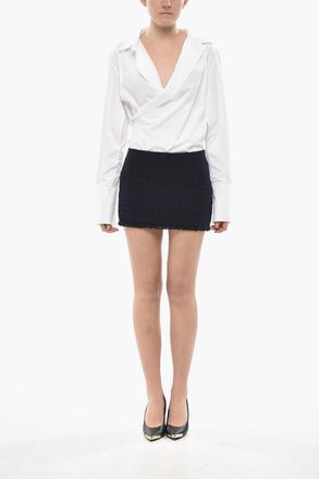 Givenchy Tweed Mini Skirt With Beaded Hem Givenchy