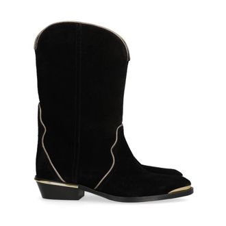 Isabel Marant Elbini Wildleder Cowboy Boots - - Shoes - Damen - Schwarzk - 37 EU