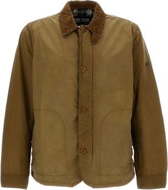 Barbour Homme, Vestes, Brun, Taille: S Giacca in cotone cerato Foderata