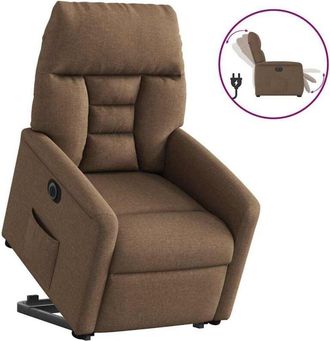 vidaXL Vidaxl - Fauteuil inclinable électrique marron tissu