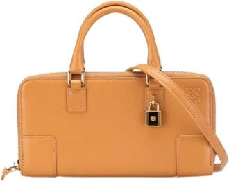 Loewe unisex, Pre-owned, Orange, Taille: ONE Size Sac 2way Pre-owned en Cuir Nappa Amazona