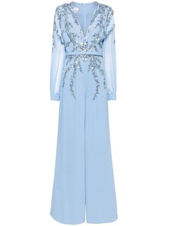 Saiid Kobeisy combinaison à détails de perles - Bleu