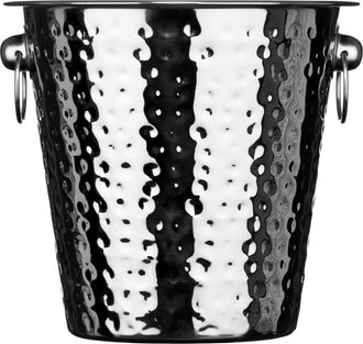 Premier Housewares Sektkühler aus Edelstahl mit Hammerschlag-Effekt