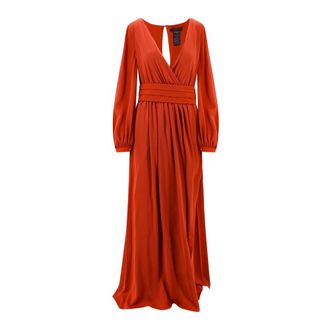 Max Mara Femme, Robes, Orange, Taille: 40 FR Tasca Silk Maxi Dress