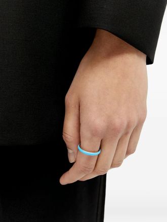 Flower Power blue ring - Blau